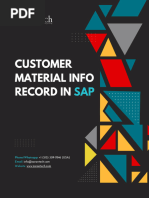 How To Create Customer Material Info Record VD51 in SAP | PDF
