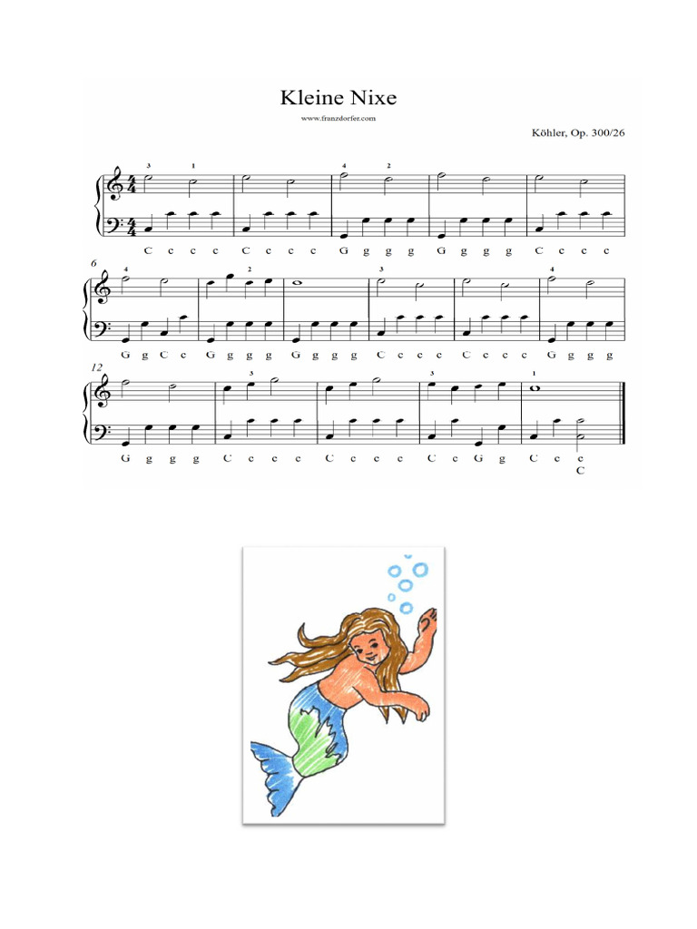 Kleine Nixe-Köhler Klavierschule-op300-26-Akkordeon | PDF