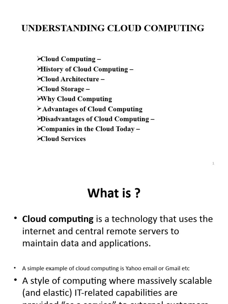 Understanding Cloud Computing | PDF | Cloud Computing | Computing