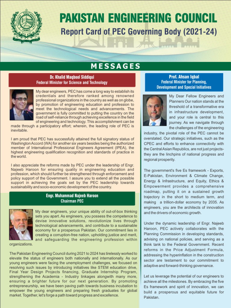 Report Card of PEC Governing Body (2021-24) | PDF | Sustainability ...