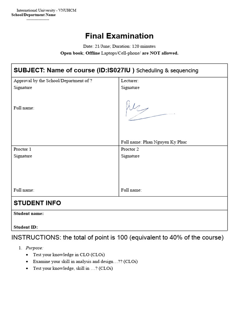 ISE Scheduling FinalExam-2022-Solution | PDF | Algorithms And Data Structures | Theoretical ...