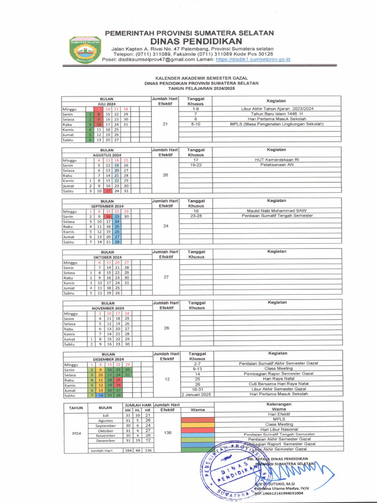Kaldik Ta 2024-2025 | PDF