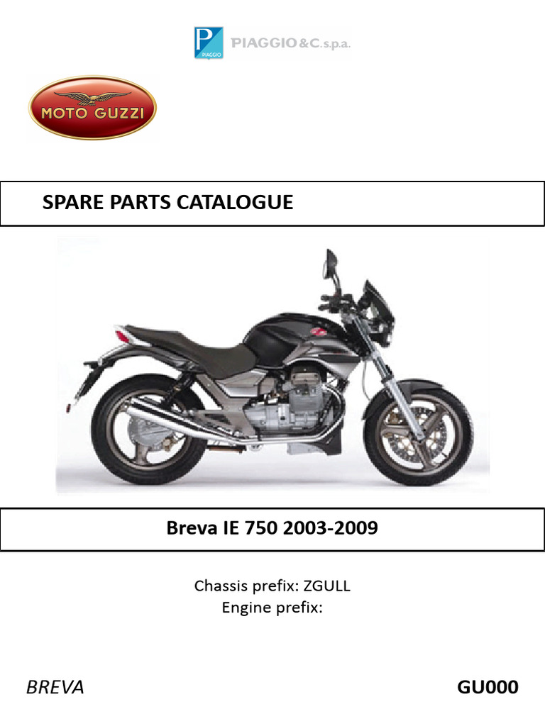 Spare Parts Catalog Breva 750 2003 | PDF | Clutch | Vehicle Technology