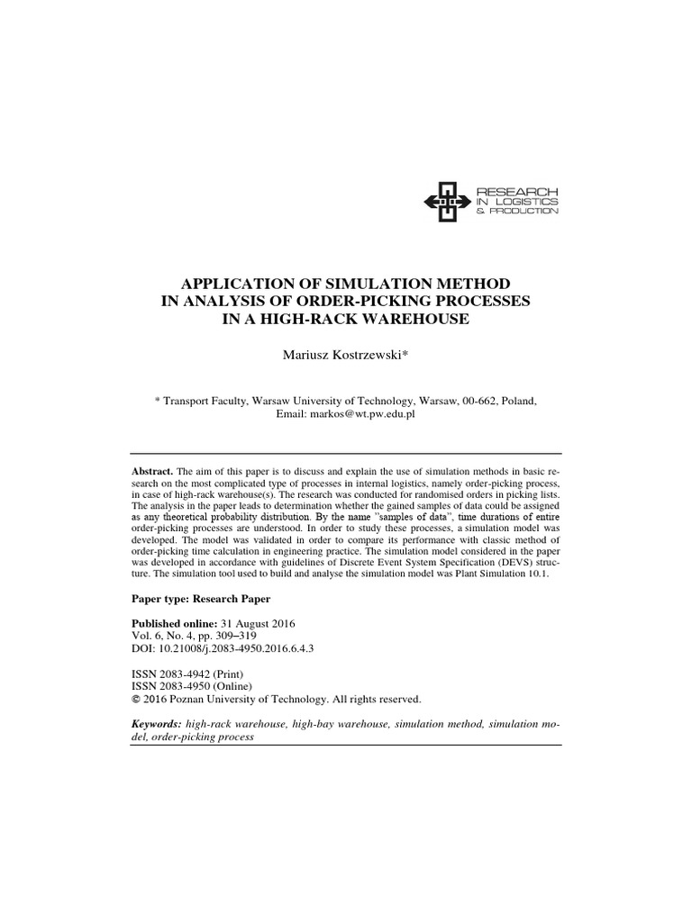 Application of Simulation Method in | PDF | Simulation | Probability Distribution