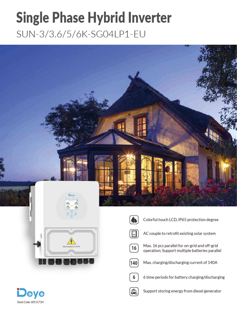 Single Phase Hybrid Inverter SUN-3K Series | PDF | Alternating Current ...
