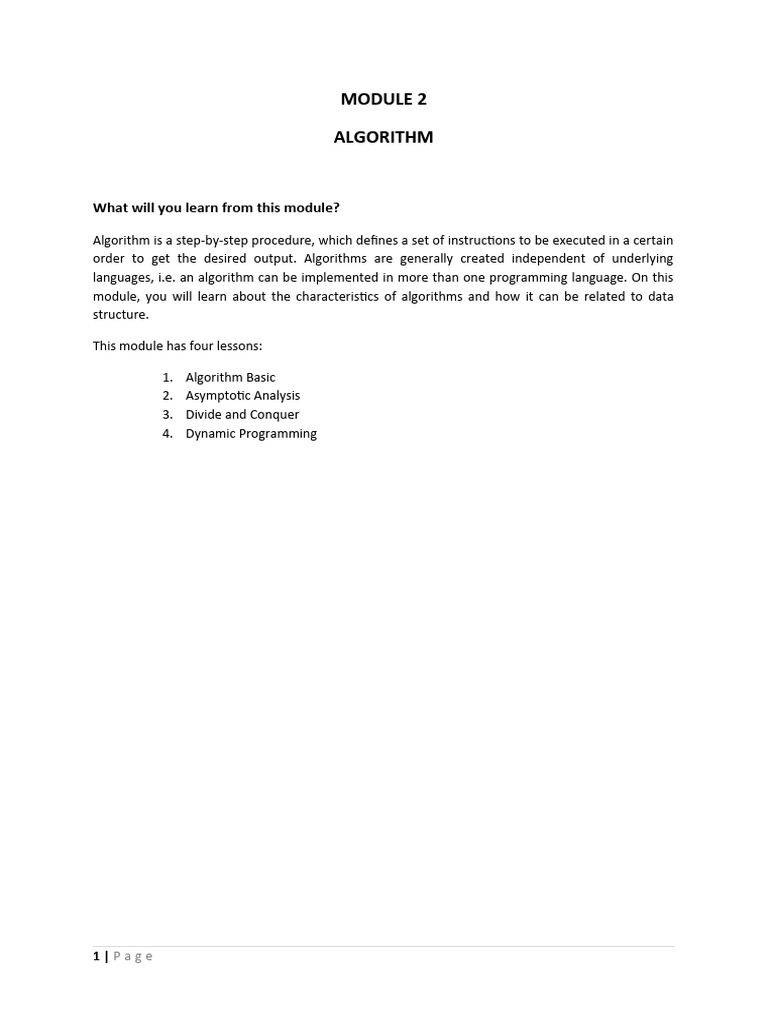 CC104 - Module 2 | PDF | Time Complexity | Algorithms