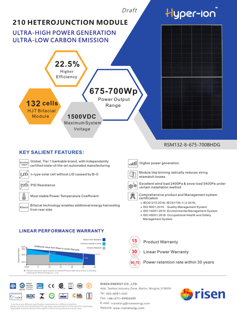 HSA - RSM132 8 675 700BHDG IEC1500V 35mm 2023H1 1 EN | PDF | Solar Cell | Electrical Engineering
