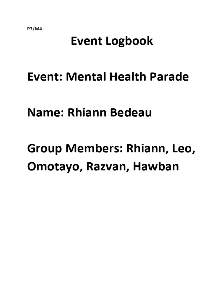 P7 M4 Log Book Template New 1 | PDF | Data | Statistics