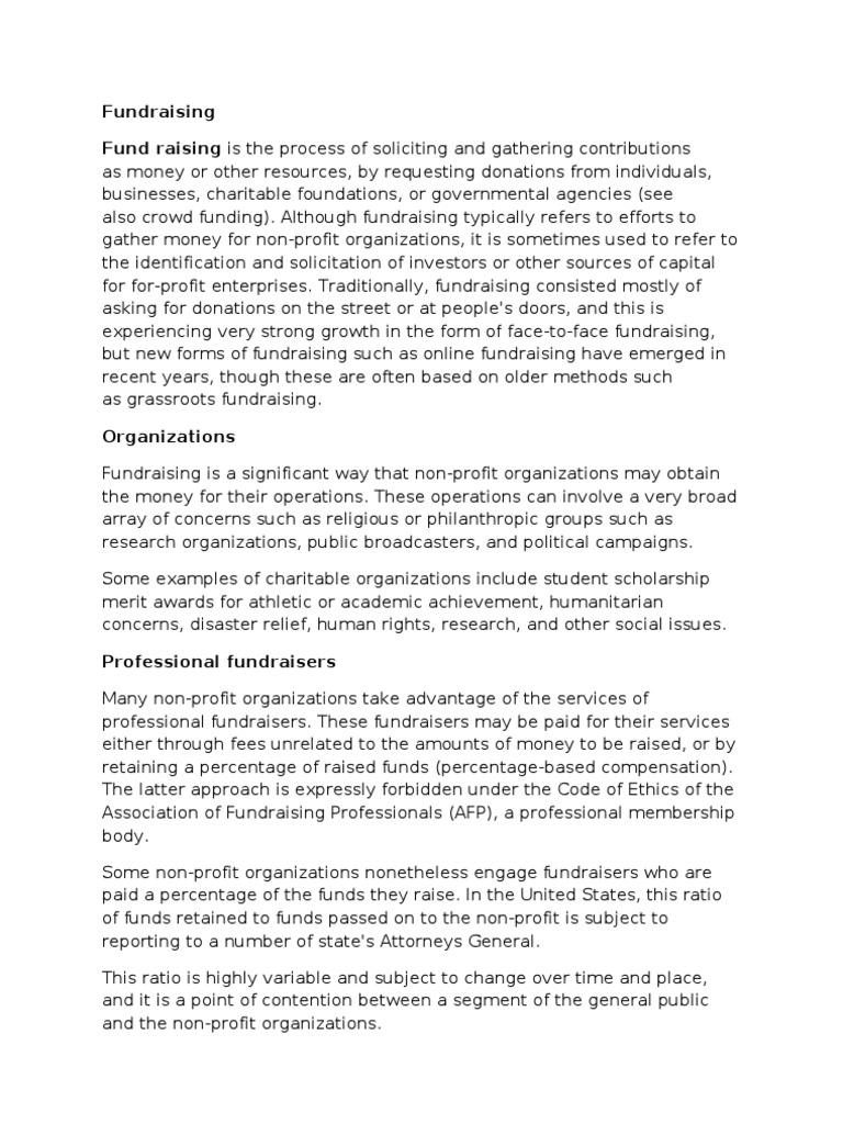 Fundraising | PDF | Fundraising | Public Sphere