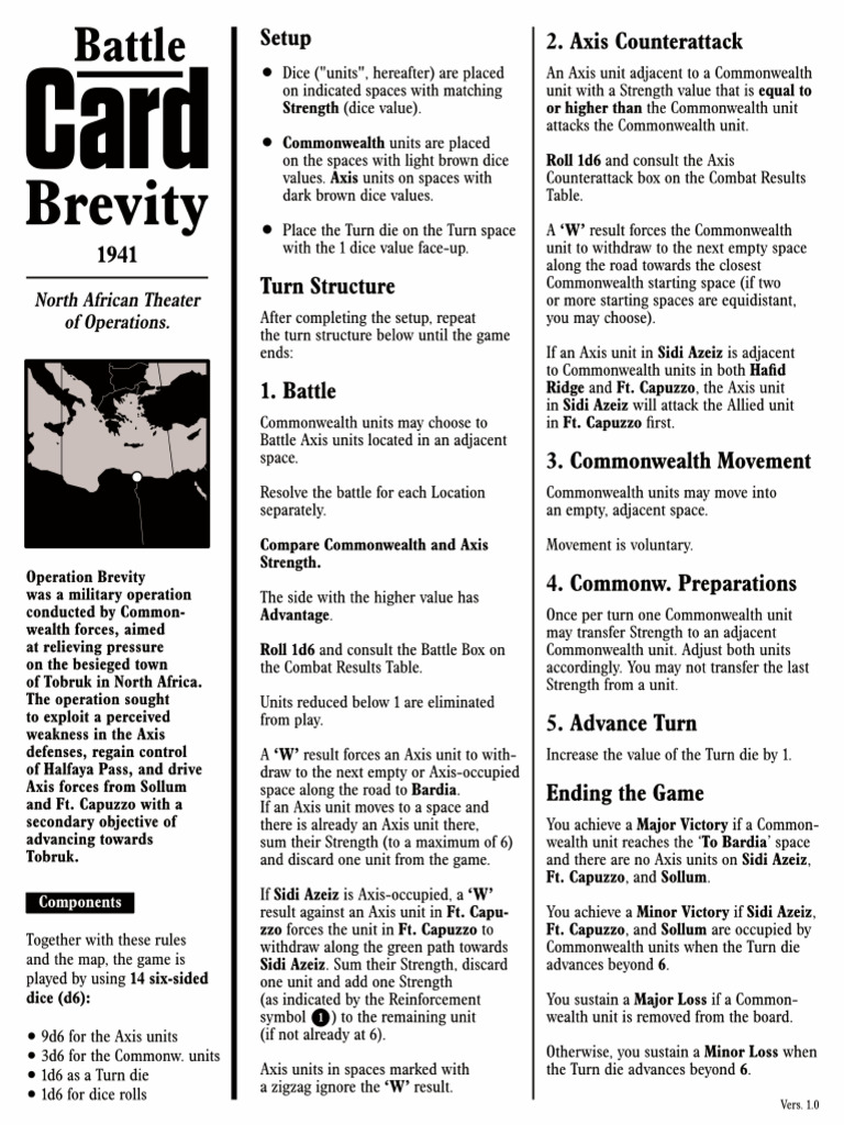 BatCd 5 Brevity RULES v1 | PDF