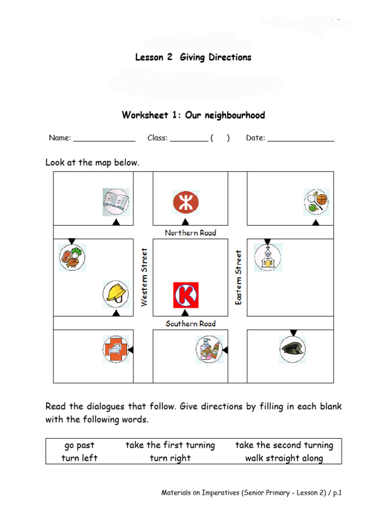 Ch.2 Giving Directions Exercise | PDF