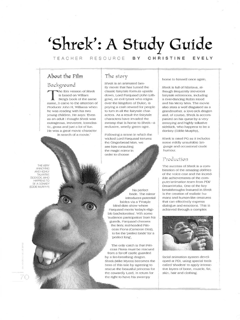 Shrek Study Guide | PDF