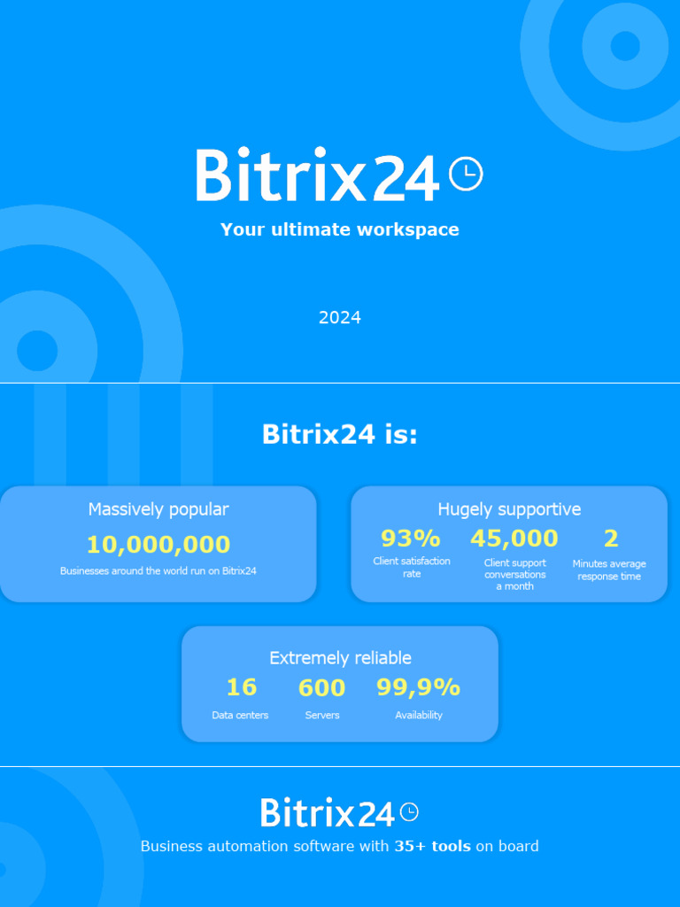 Bitrix24 Brochure (1) (1) | PDF | Customer Relationship Management | Cloud Computing