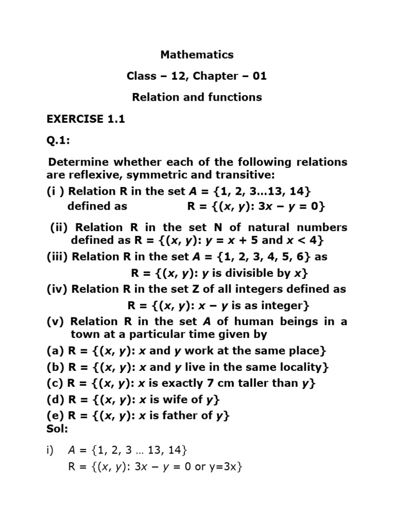 Chap-01 - Relation - and - Functions P.S.Kushwah - Ghbvfai0tri7m6dpfzkb | PDF | Function ...