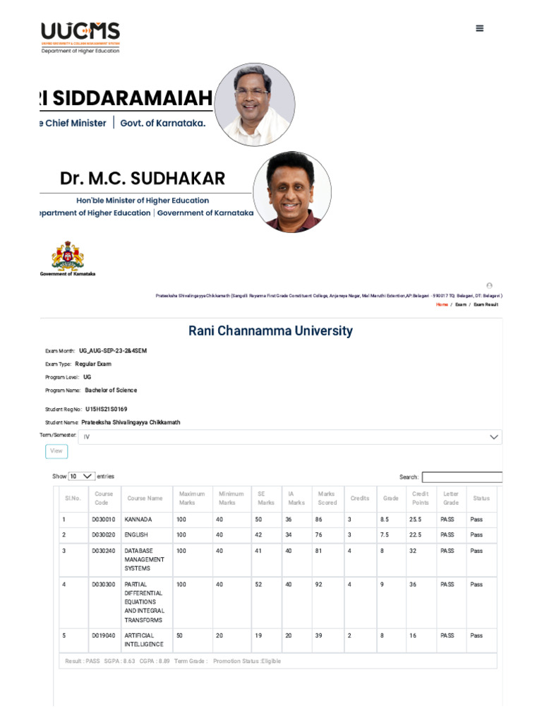 4th Sem Result | PDF | Educational Assessment And Evaluation
