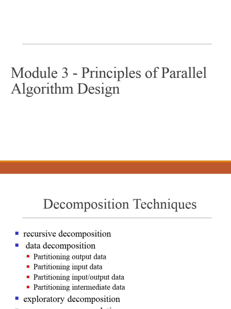 Module 3 - Principles of Parallel Algorithm Design | PDF | Matrix (Mathematics) | Input/Output