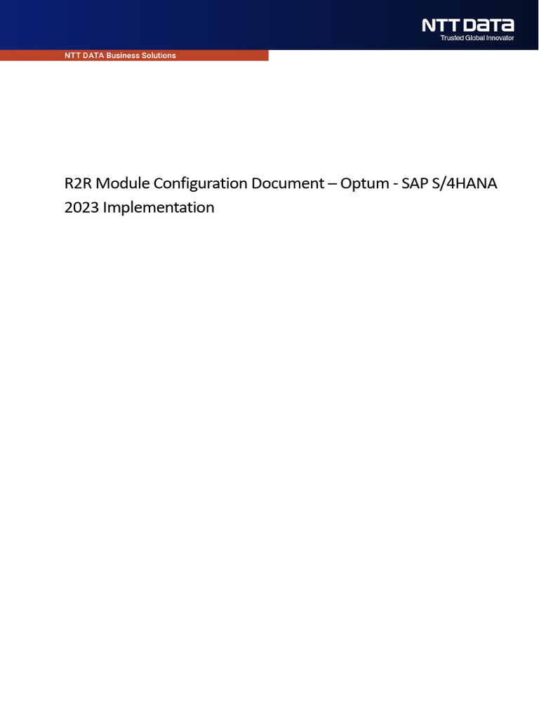 R2R Module Configuration for SAP S/4HANA | PDF | Depreciation | Income ...