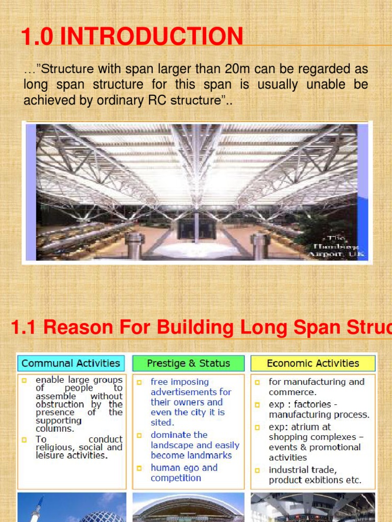 Long Span Structure Notes