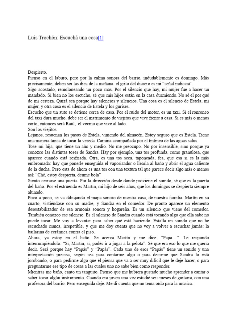 Escuchá Una Cosa | PDF