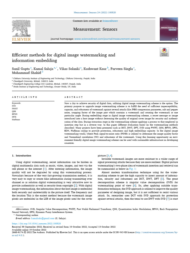 Efficient Methods For Digital Image Pdf Wavelet Discrete Fourier Transform