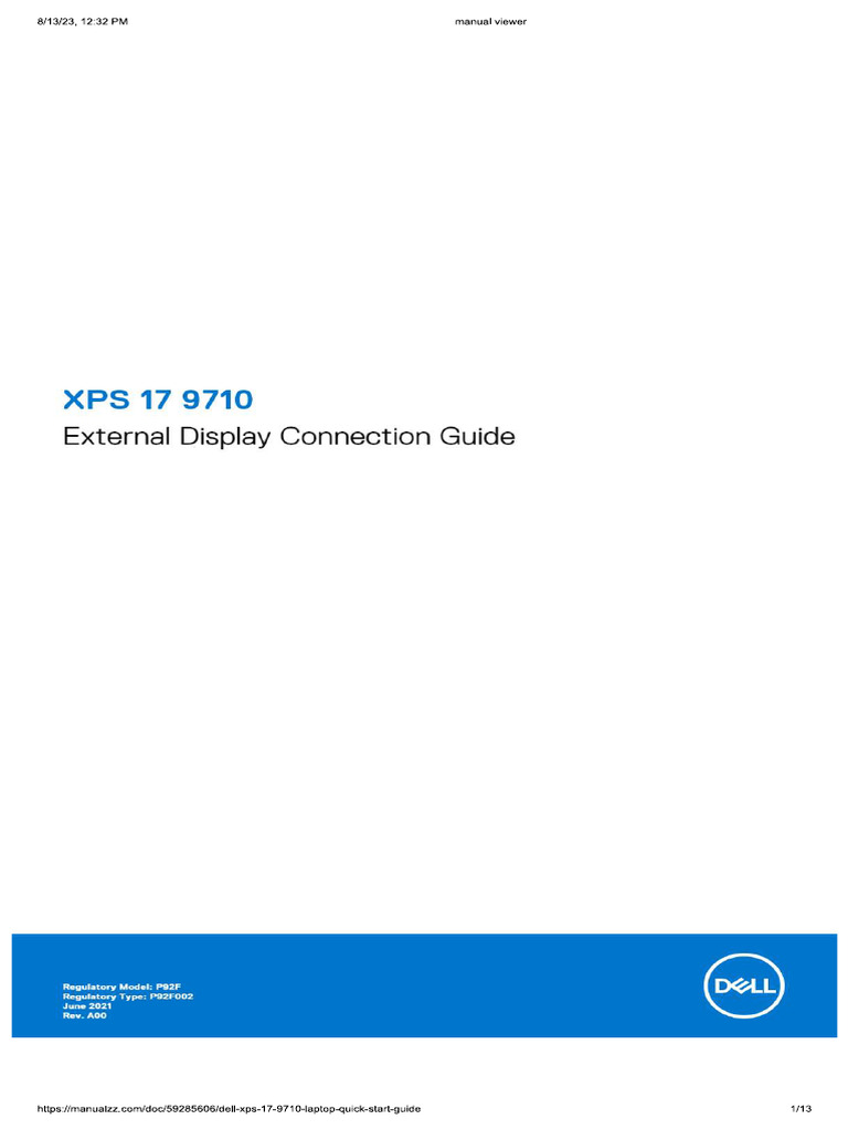 xps 17 9710 manual | PDF