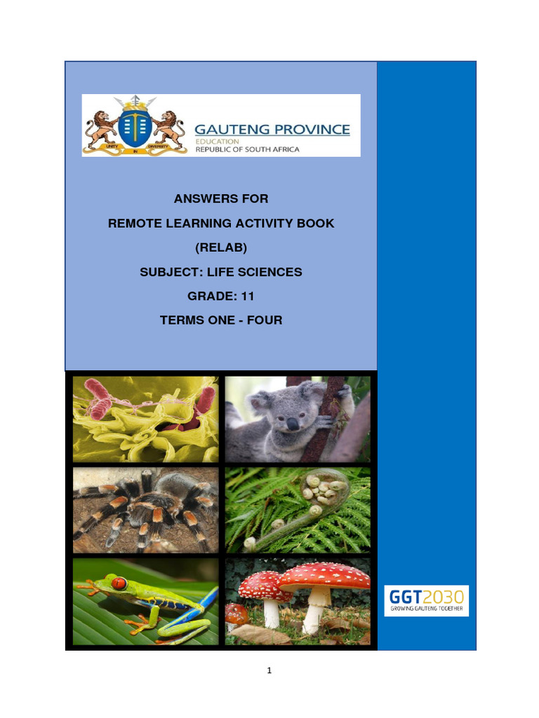 Grade 11 Life Sciences Remote Learning Guide | PDF | Cellular ...