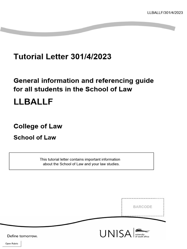 Tut Letter 301 2023 | PDF | Distance Education | Educational Technology