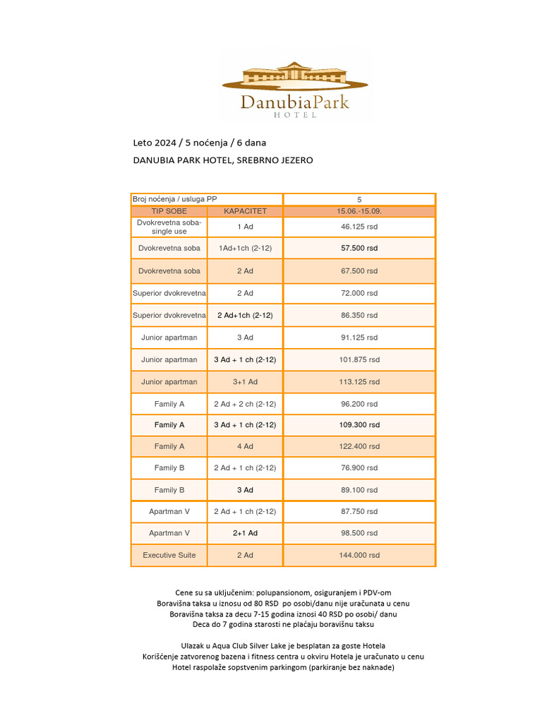Letnji Paketi 2024. RSD | PDF