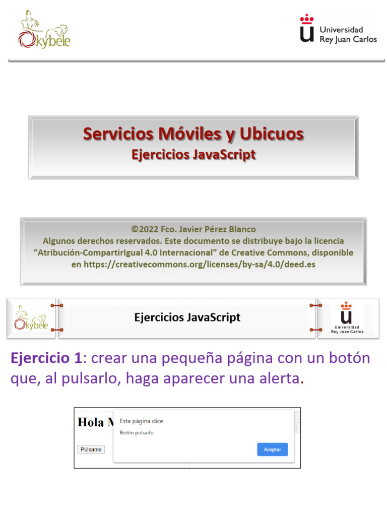 Ejercicios Prácticos de JavaScript | PDF | Script Java | Informática