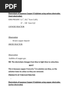 Electrolysis of Copper Sulfate Guide | PDF | Anode | Redox