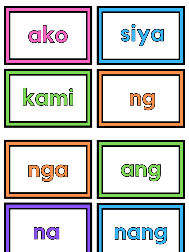 Filipino Sight Words Flashcards Pdf