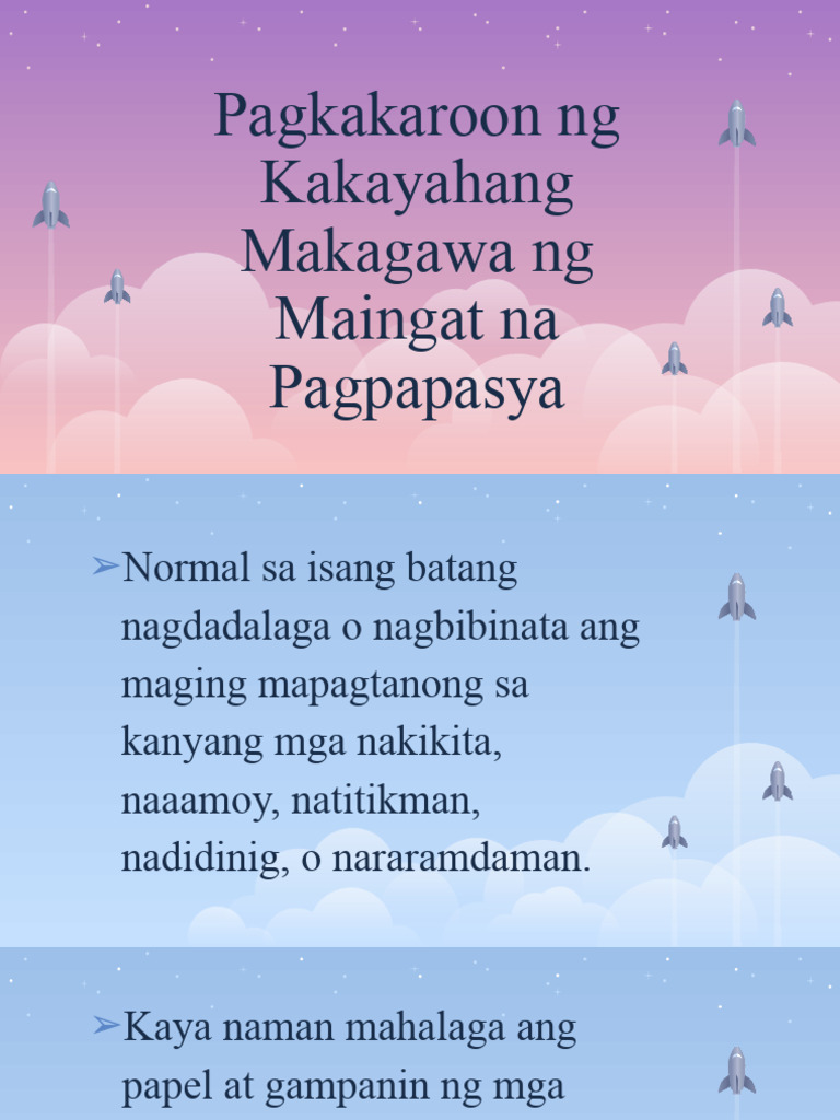 L5 - Pagkakaroon NG Kakayahang Makagawa NG Maingat Na Pagpapasya | PDF