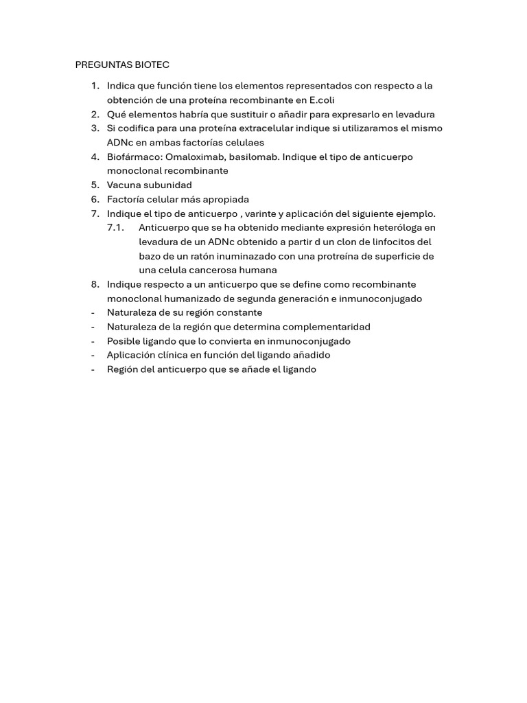 Preguntas Biotec | PDF