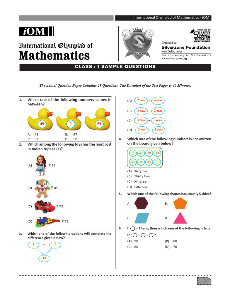 Assets File Syl Sam Papers Iom 1 | PDF | Mathematics