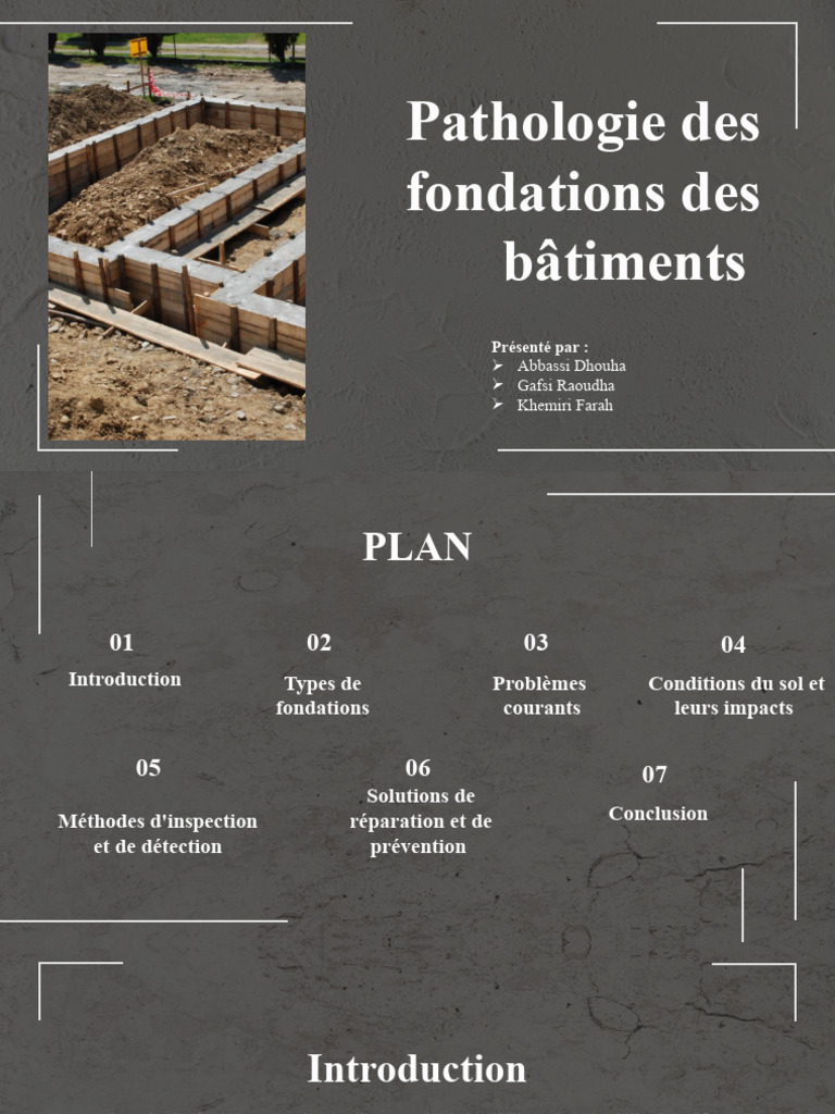 Pathologie Des Fondations Des Batiments | PDF | Fondation (construction) | Sol (pédologie)
