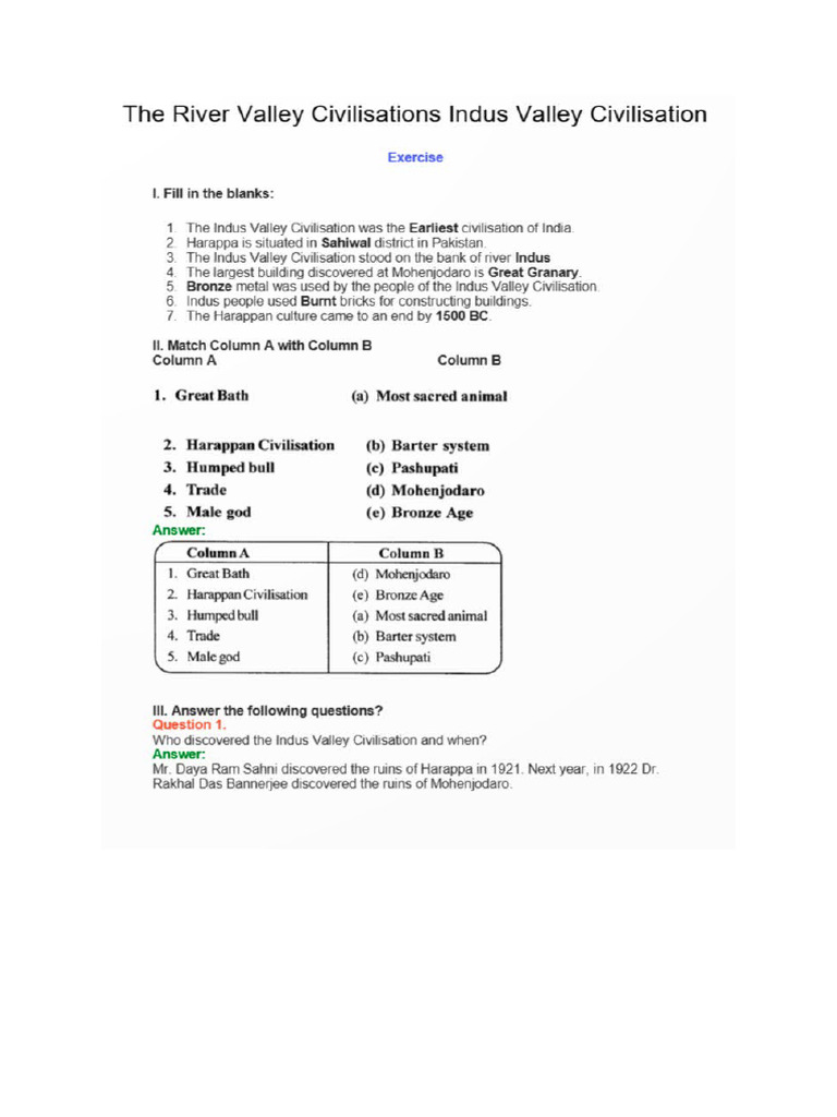 Indus Valley Civilisation | PDF