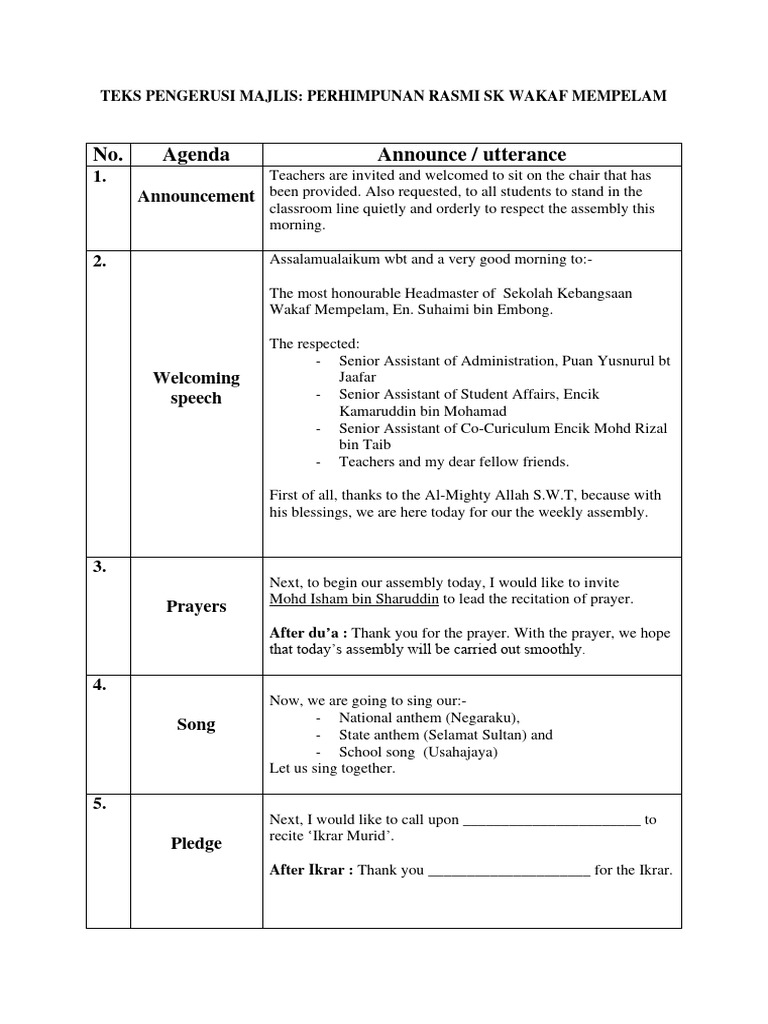 Assembly Text | PDF | Prayer