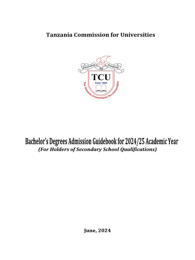 Admission Guidebook For Holders of Secondary School Qualifications - 2024 - 2025 | PDF ...
