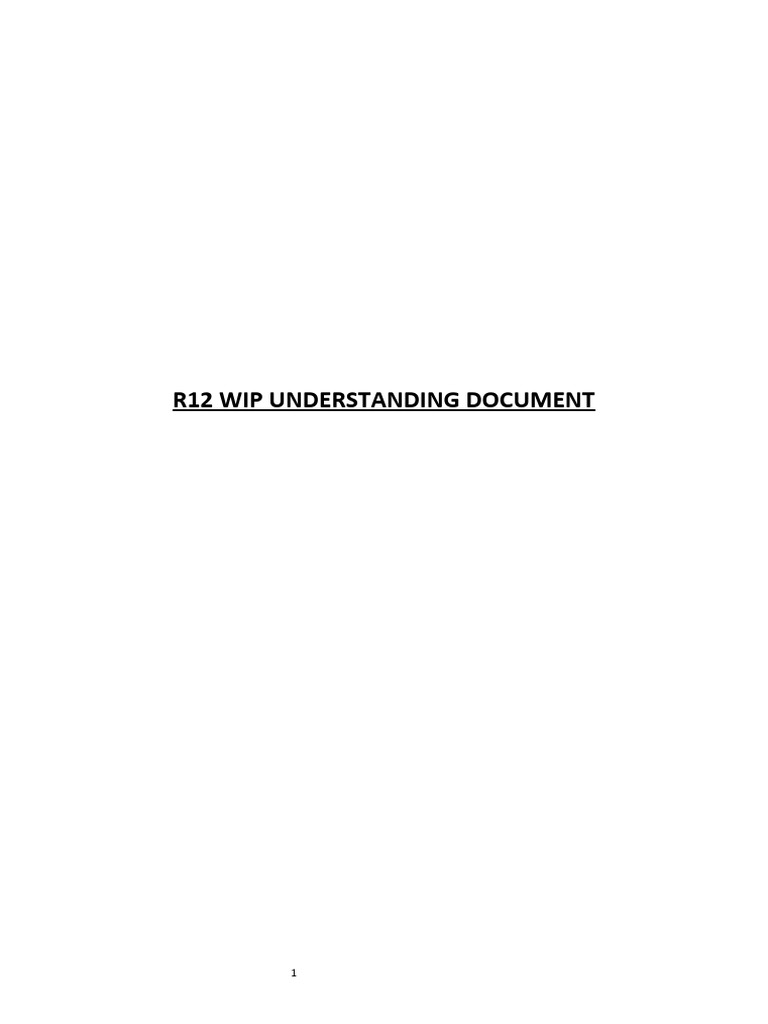 Wip Understanding Document | PDF | Computing | Information Technology