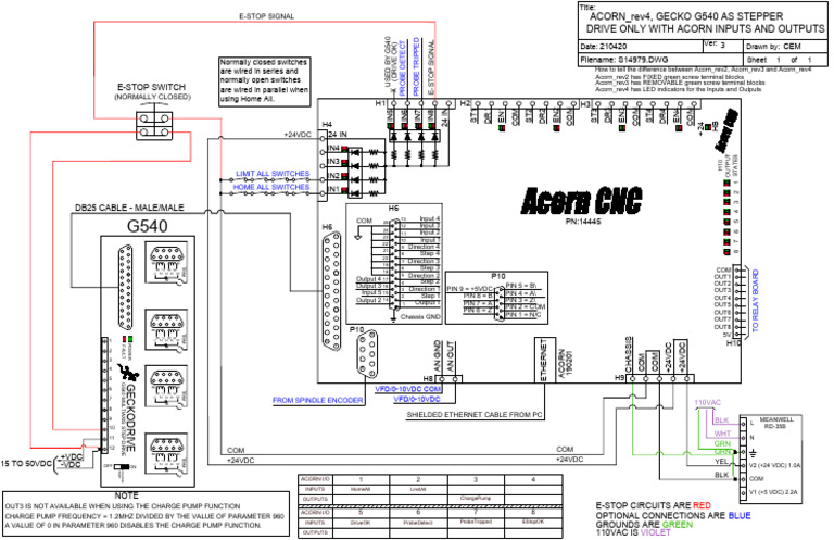 s14979.r3 - Acorn - Rev4, Gecko g540 As Stepper Drive Only | PDF | Parameter (Computer ...