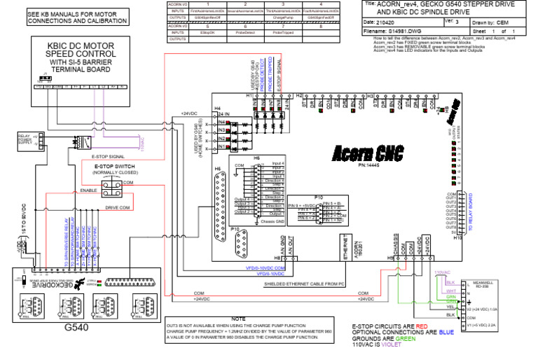 s14981.r3 - Acorn - Rev4, Gecko g540 and Kbic Spindle Drive | PDF ...