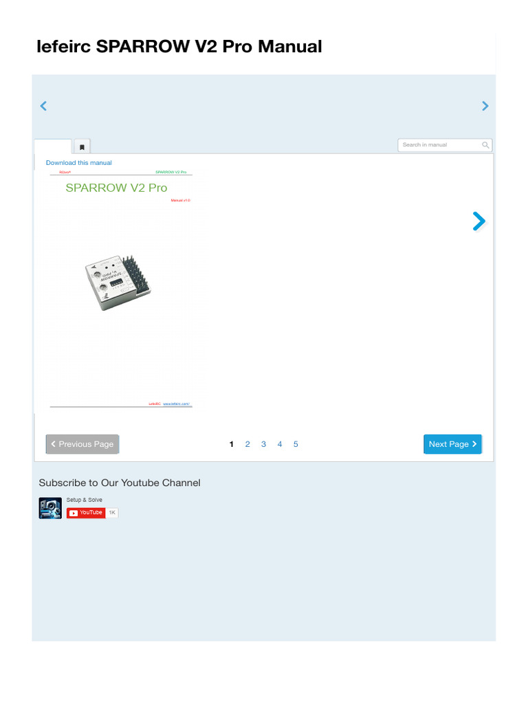 Lefeirc Sparrow v2 Pro Manual PDF Download - Manualslib | PDF