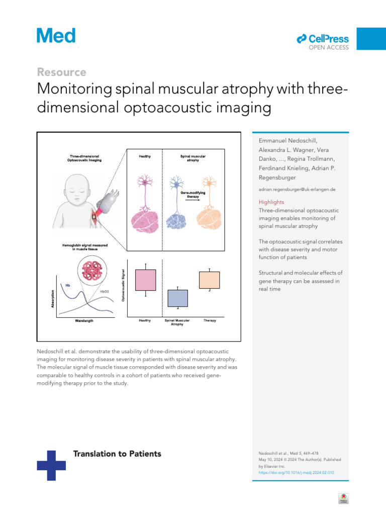 Monitoring Spinal Muscular Atrophy With Three Dime | PDF | Medical ...