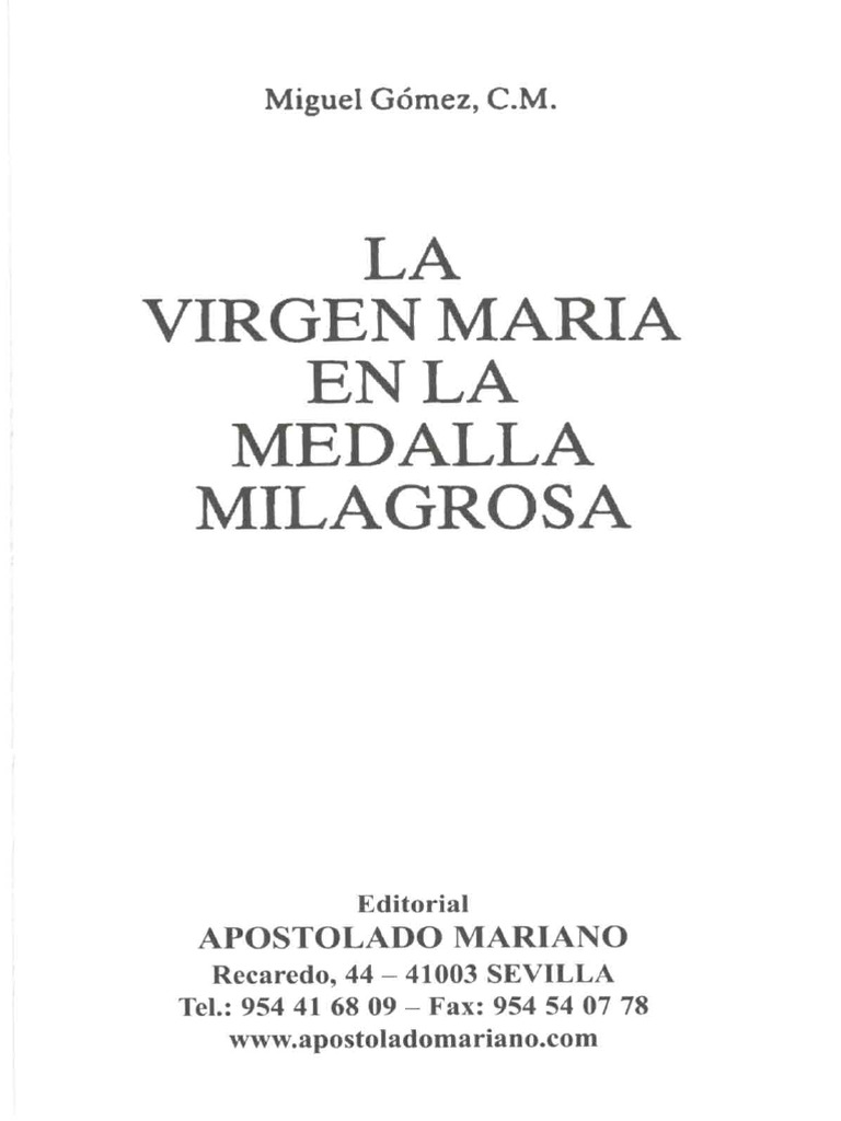 La Virgen María en La Medalla Milagrosa | PDF