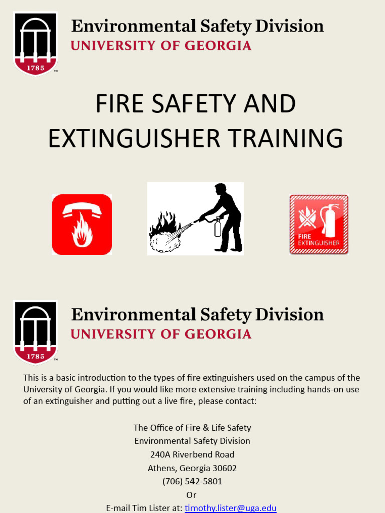 Basic Fire Safety and Extinguisher Training | PDF | Chemical Elements ...