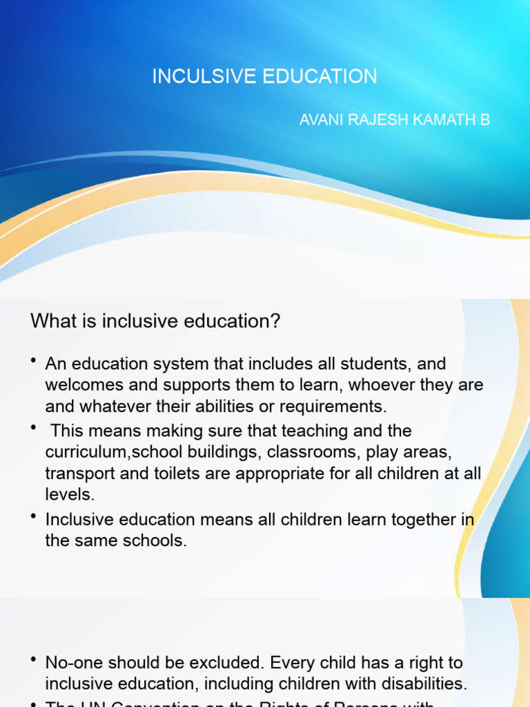 Inculsive Education | PDF | Inclusion (Education) | Disability