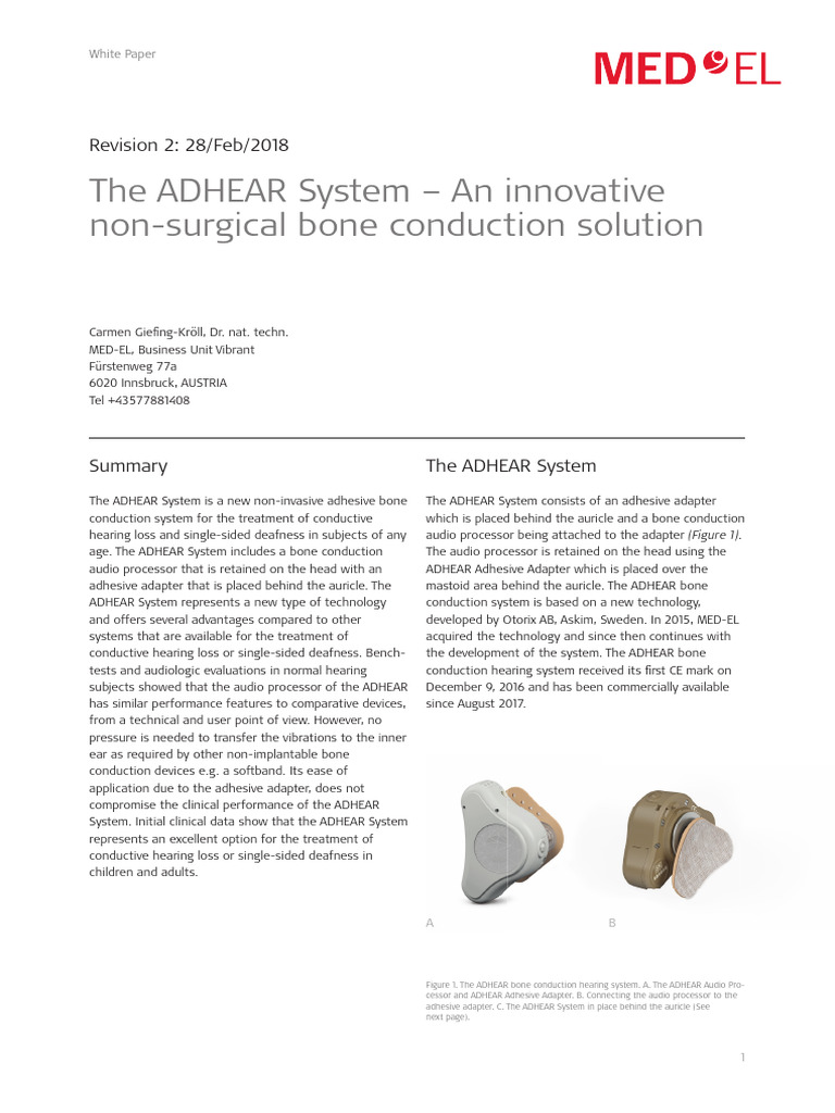 ADHEAR | PDF | Hearing Loss | Hearing