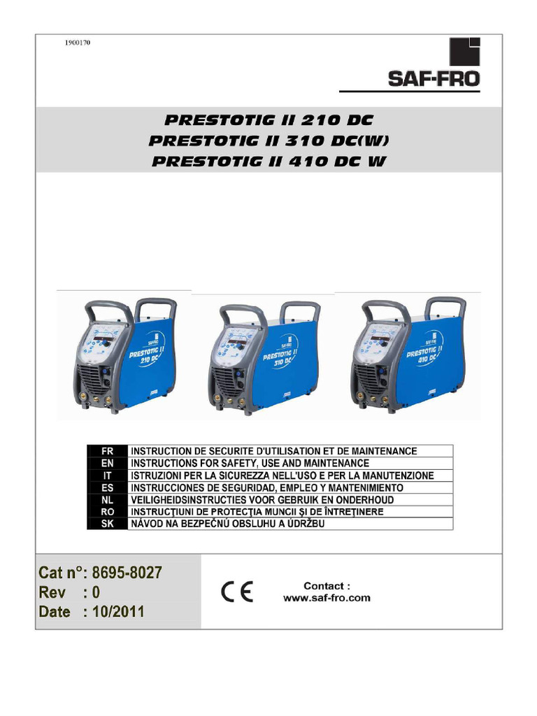 SAF PRO Prestotig II 210 310 410 DC | PDF