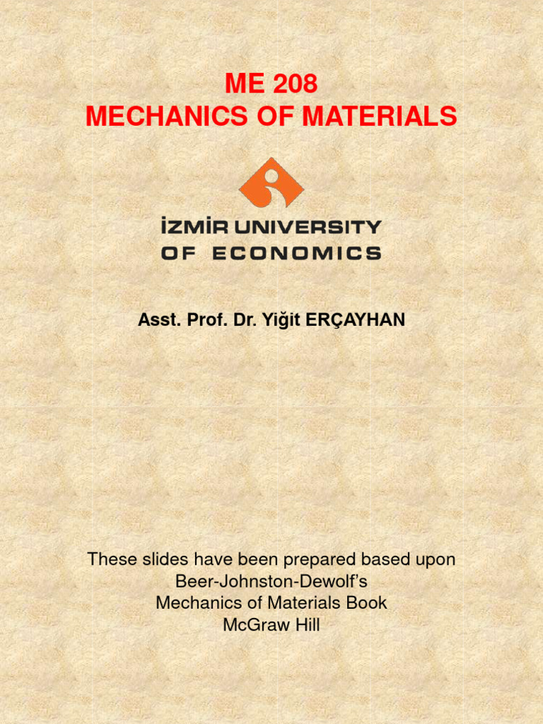 1 - Introduction, principles and foundations of mechanics of materials | PDF | Stress (Mechanics ...