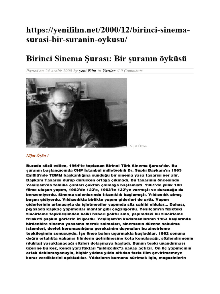 Sinema Şurası | PDF